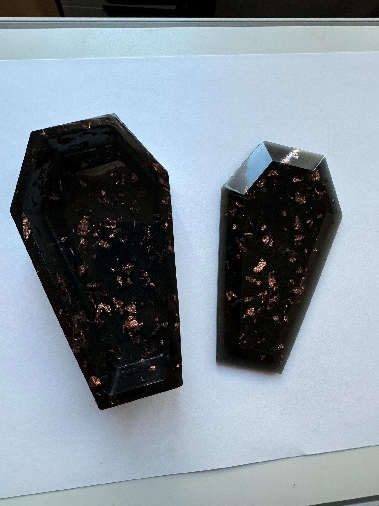 Handmade Coffin Keepsake Box, Black With Gold Foil, Customizable! - Etsy