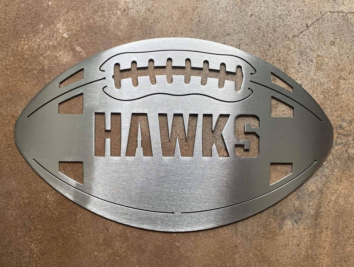 Personalized Football Metal Sign: Custom Name, Game Room Decor - Etsy