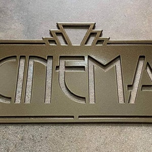 Retro Theater CINEMA Metal Sign - Home Theater - Movies at Home ...