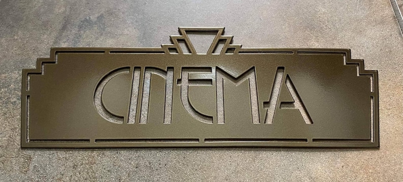 Retro Theater CINEMA Metal Sign Home Theater Decor Movies - Etsy