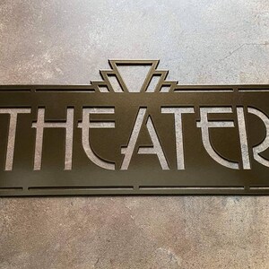 Retro Theater Metal Sign - Home Theater Decor - Father's Day Gift ...