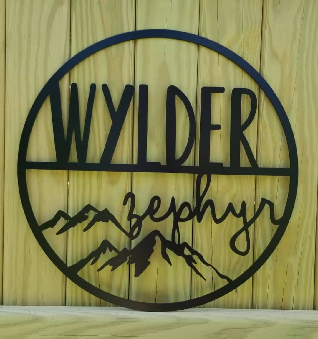 Personalized Name Metal Sign - Home Decor - Children's Bedroom ...