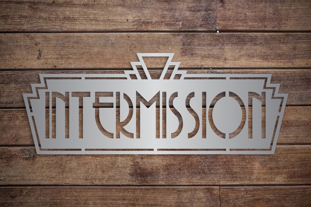 Retro Intermission Theater Metal Sign - Custom Home Cinema Decor - Etsy