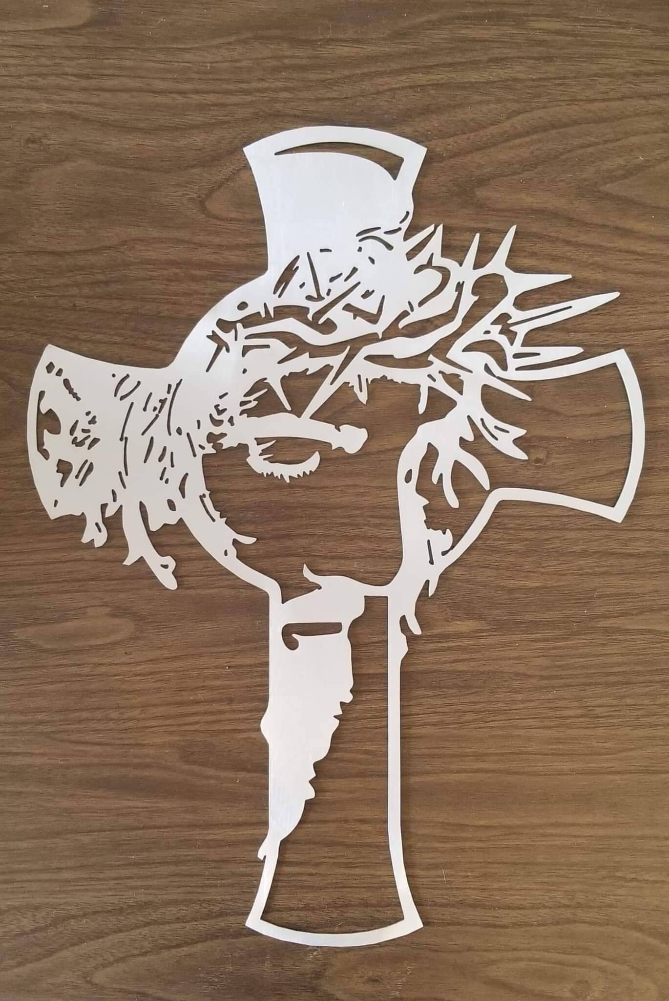 Metal Wall Sign Jesus Art Cross Art Metal Cross Church | Etsy