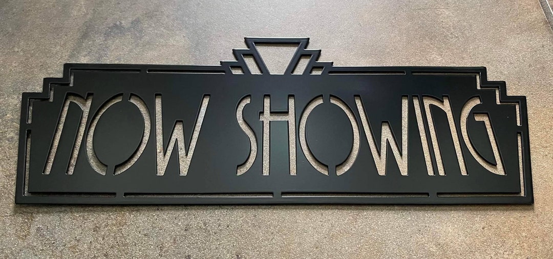 Retro NOW SHOWING Theater Metal Sign Home Theater Decor - Etsy
