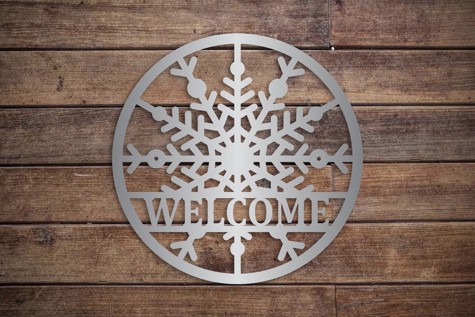 Personalized Snowflake Welcome Sign Metal Wall Decor Door - Etsy