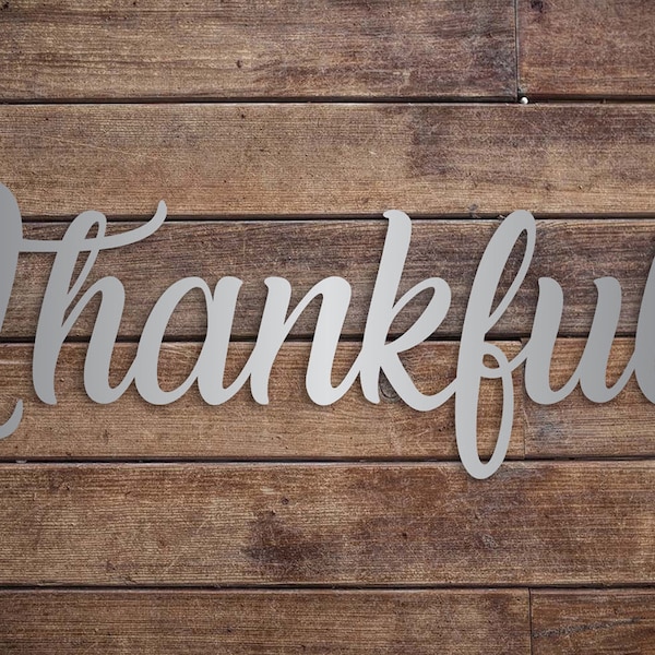 Metal Thankful Sign - Etsy