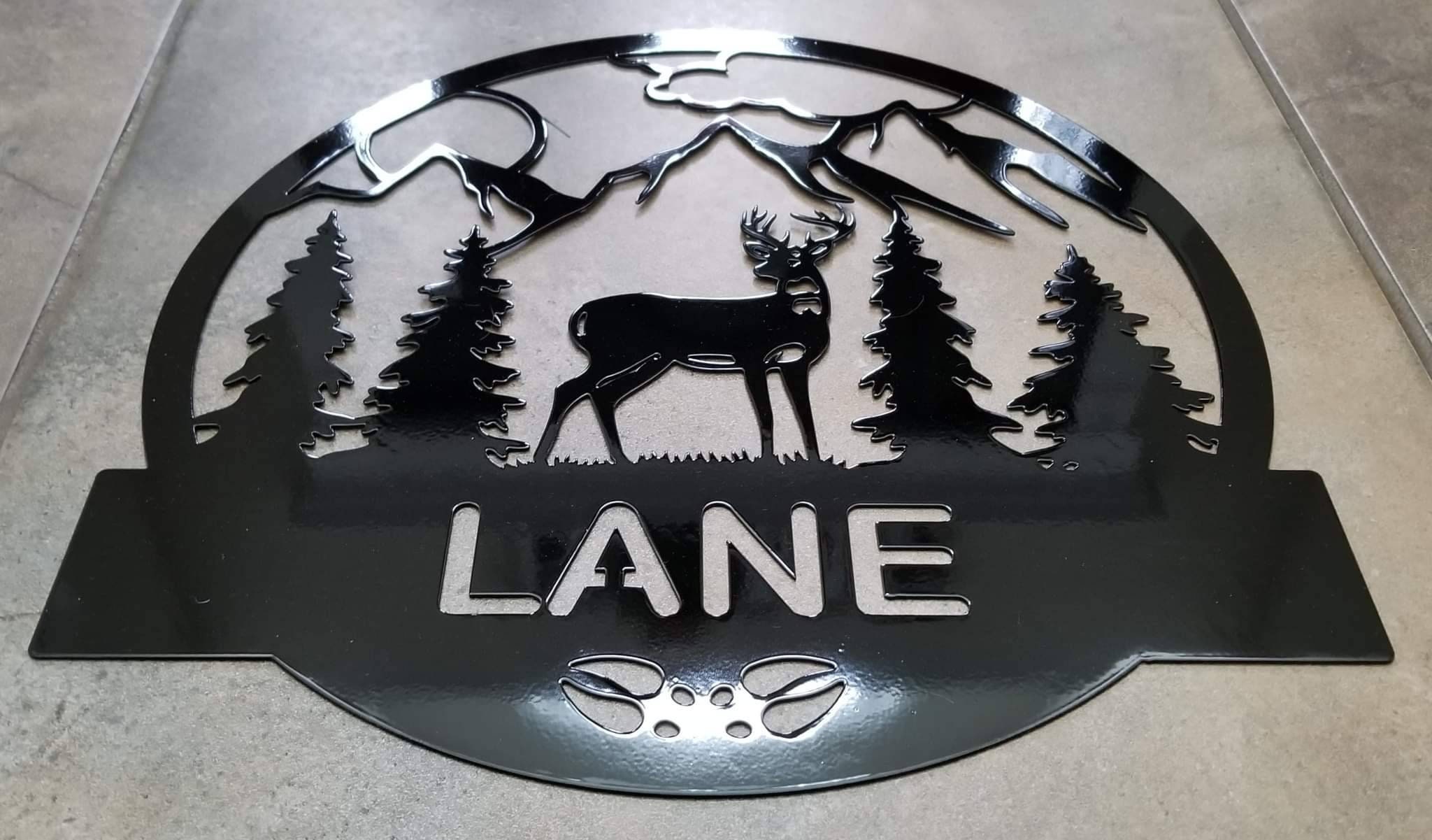 Deer Forest Mountains Metal Sign-Wall Decor-Patio Outdoor | Etsy