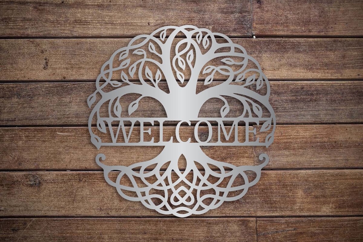 Personalized Tree of Life Welcome or Address Sign-Metal | Etsy