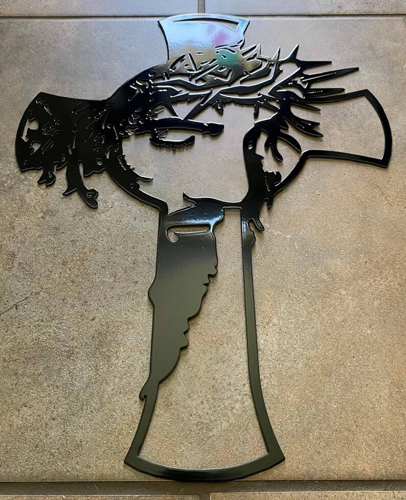 Metal Wall Sign Jesus Art Cross Art Metal Cross Church - Etsy