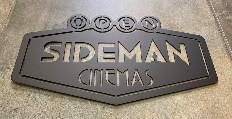 PERSONALIZED Open Cinemas Retro Movies Metal Sign Home - Etsy
