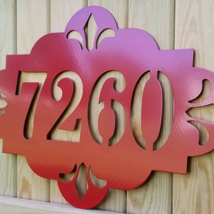 Vintage Address Sign - Porch Address Numbers Plaque - Metal Sign ...