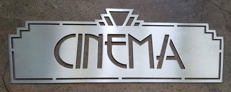 Retro Theater CINEMA Metal Sign Home Theater Decor Movies - Etsy