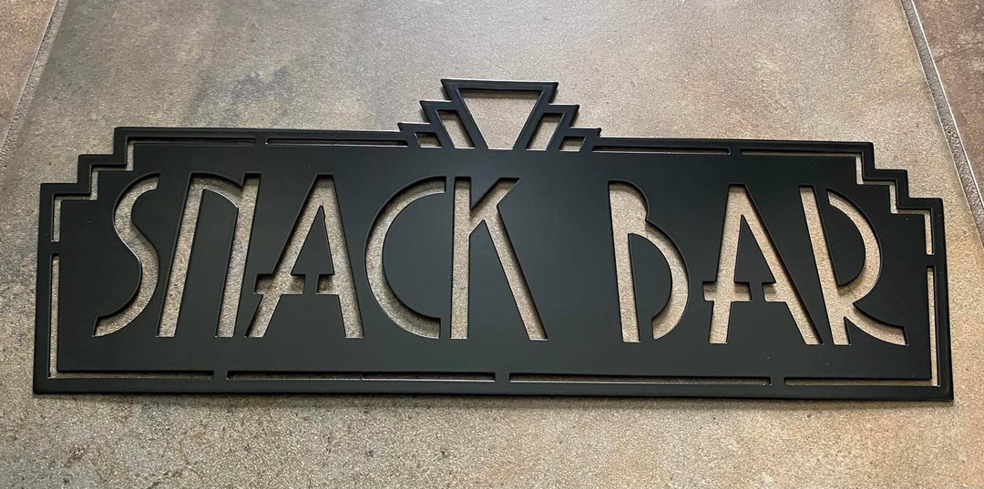 Retro Snack Bar Concessions Theater Metal Sign - Home Theater Decor ...