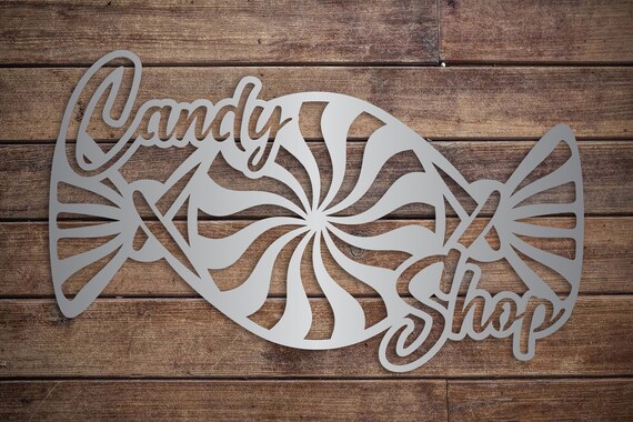 Candy Shop Metal Wall Decor Candy Store Metal Wall Sign | Etsy
