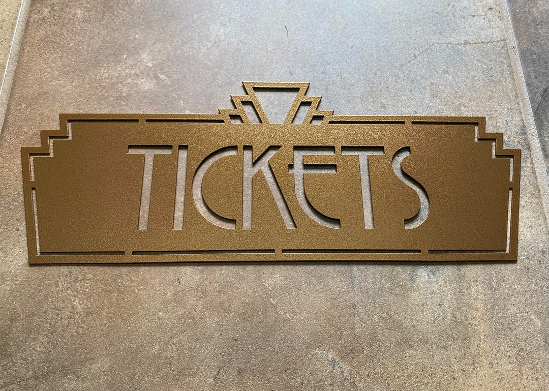 Retro Theater Tickets Metal Sign - Customizable Home Cinema Decor - Etsy
