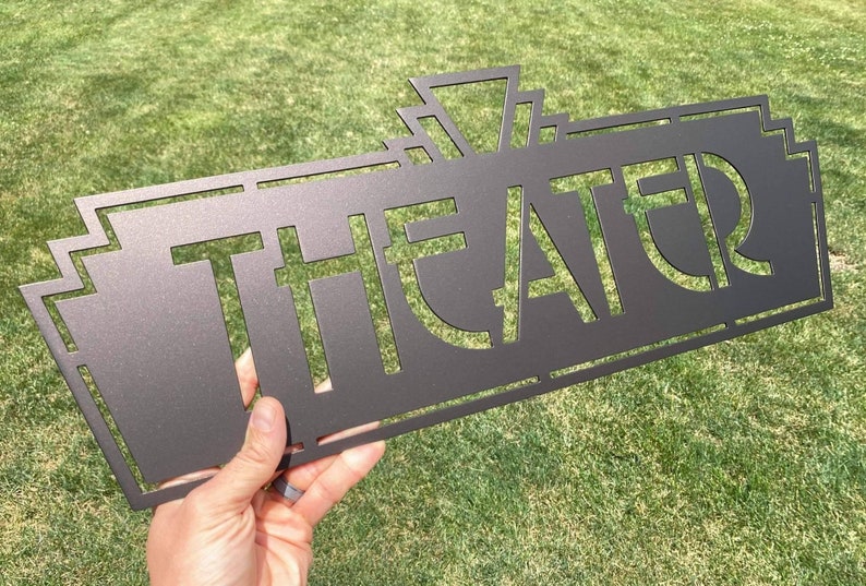Retro Theater Metal Sign Home Theater Decor Father's - Etsy