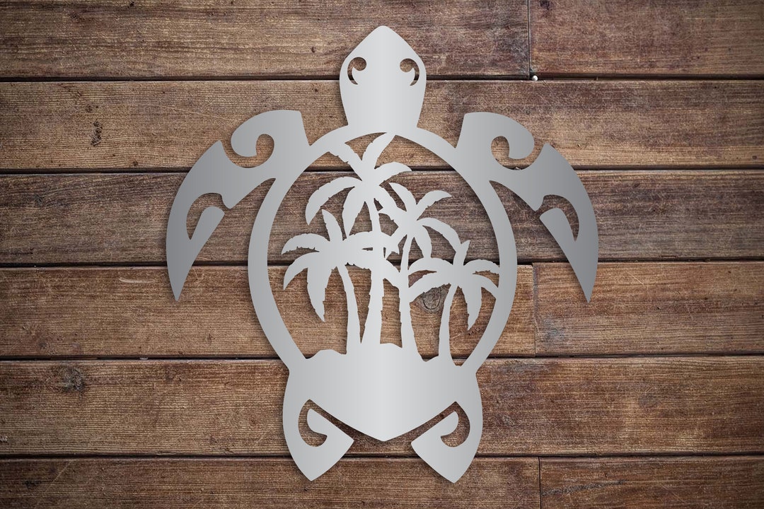Tropical Sea Turtle Metal Sign - Turtle Lover- Porch Plaque - Tropical ...