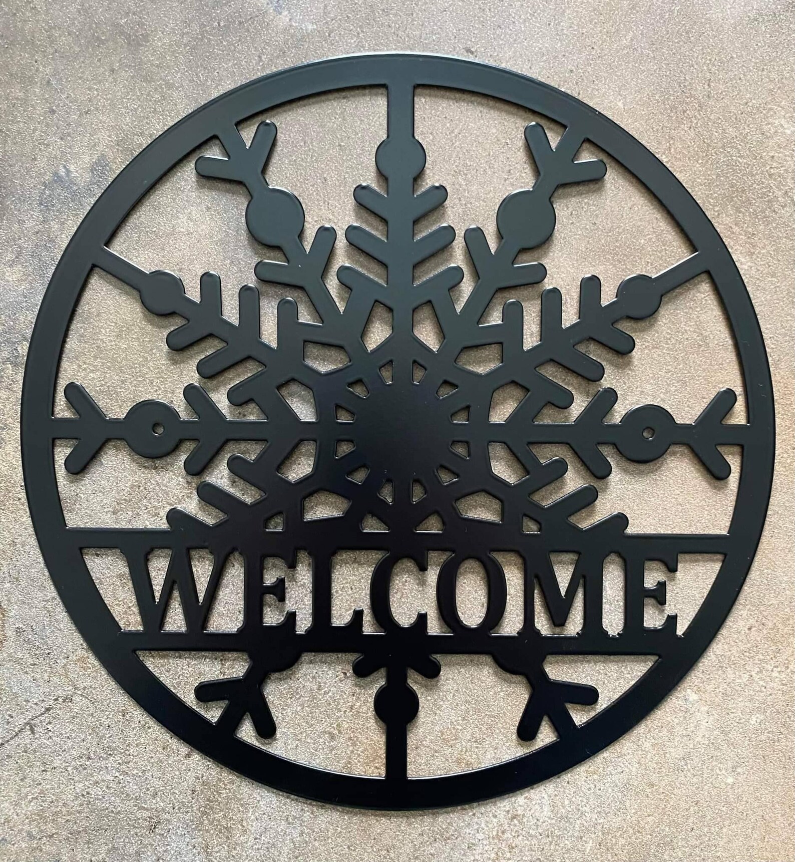 Personalized Snowflake Welcome Sign Metal Wall Decor Door - Etsy