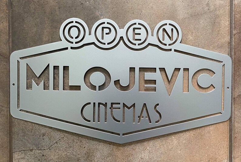 PERSONALIZED Open Cinemas Retro Movies Metal Sign Home - Etsy