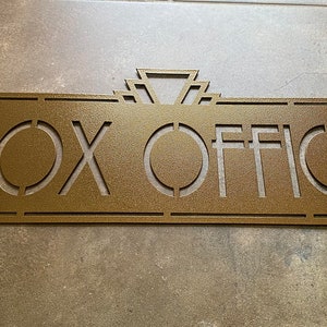 Retro BOX OFFICE Theater Metal Sign - Home Theater Decor - Movies Home ...