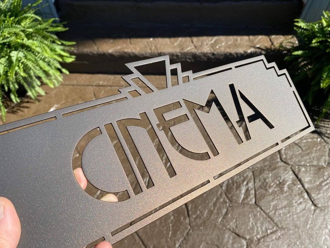 Retro Theater CINEMA Metal Sign - Home Theater - Movies at Home ...