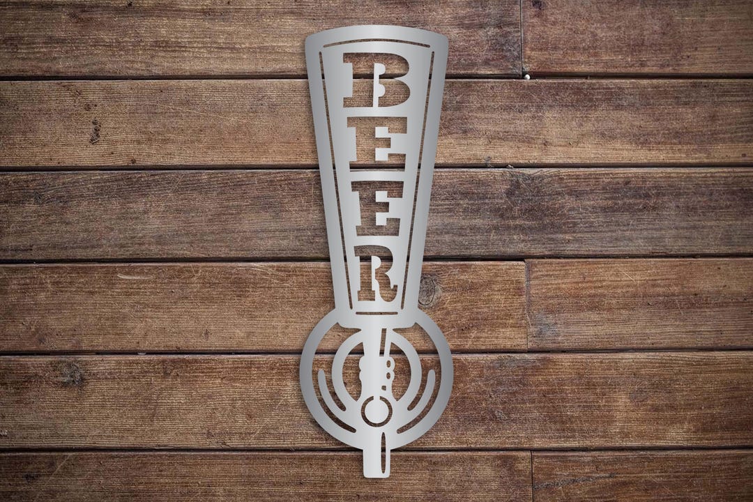 Metal Beer Tap Handle Sign: Man Cave Home Bar Decor - Etsy