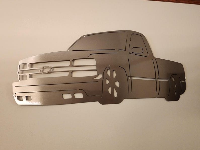 2002 Chevy Silverado Lowrider Metal Sign: Garage Wall Art - Etsy