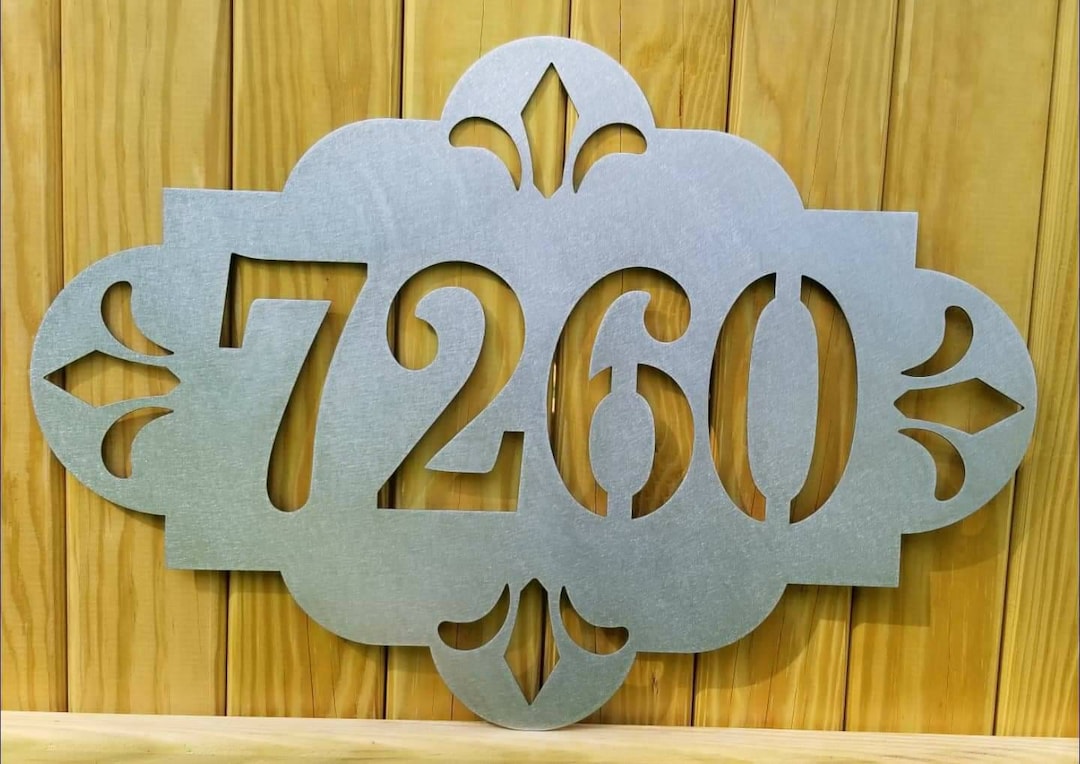 Vintage Address Sign - Porch Address Numbers Plaque - Metal Sign ...