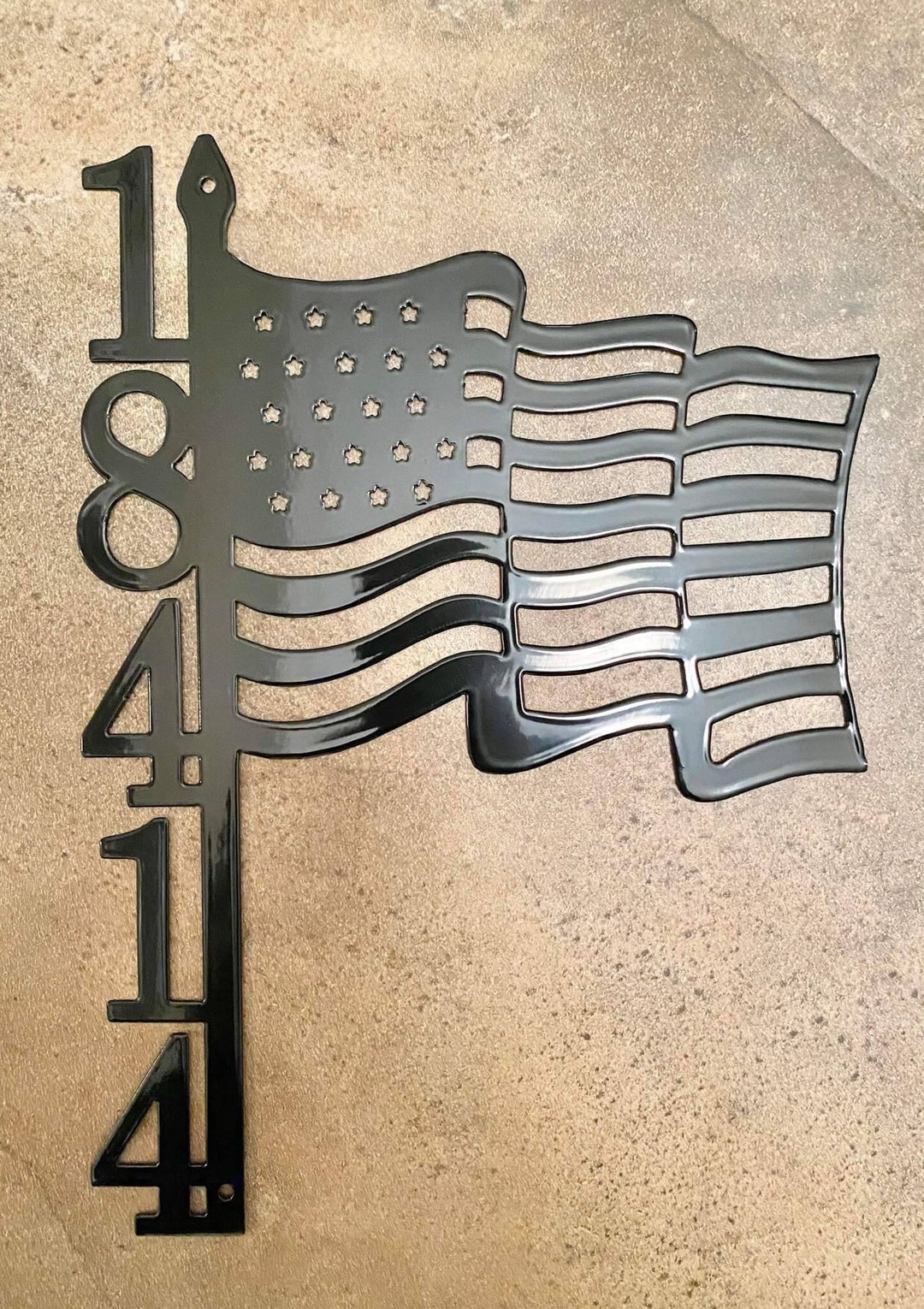 Custom Metal American Flag Address Sign - Patriotic Home Decor - Etsy