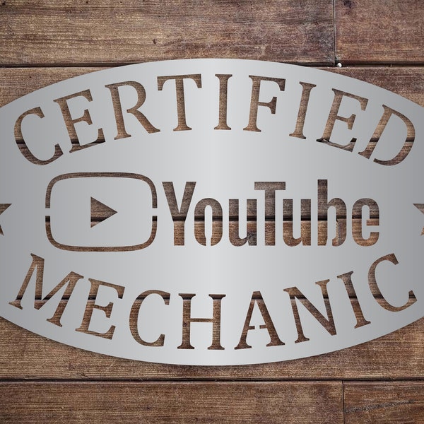 Youtube Certified Mechanic Sign - Etsy