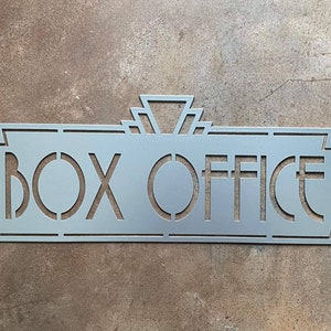 Retro BOX OFFICE Theater Metal Sign - Home Theater Decor - Movies Home ...