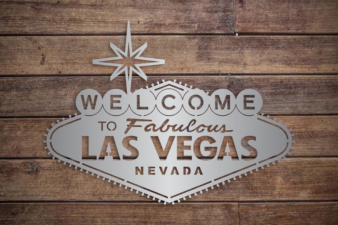 Welcome to Las Vegas Metal Sign: Personalized Man Cave Decor - Etsy