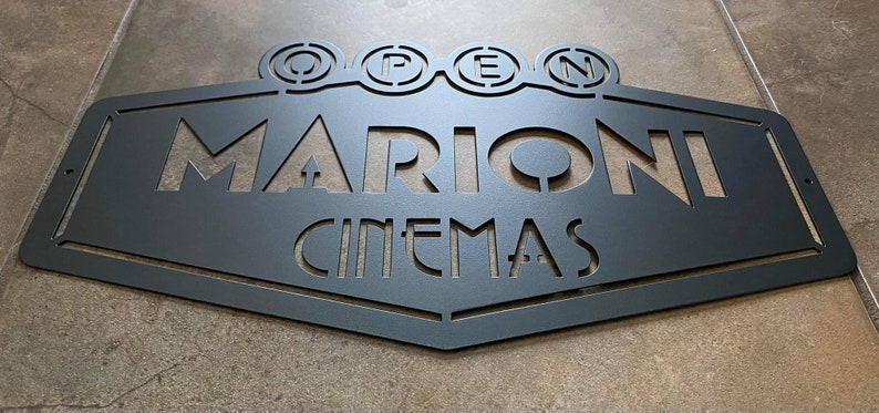 PERSONALIZED Open Cinemas Retro Movies Metal Sign Home - Etsy