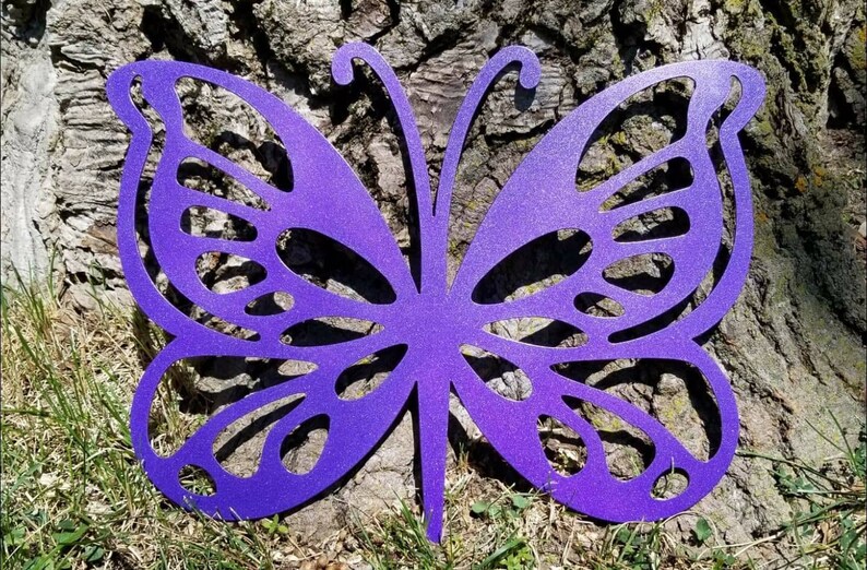 Metal Butterfly Wall Art: Powder Coated Outdoor Decor - Etsy
