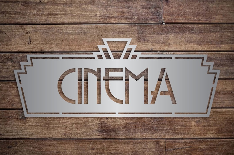 Retro Theater CINEMA Metal Sign Home Theater Decor Movies - Etsy
