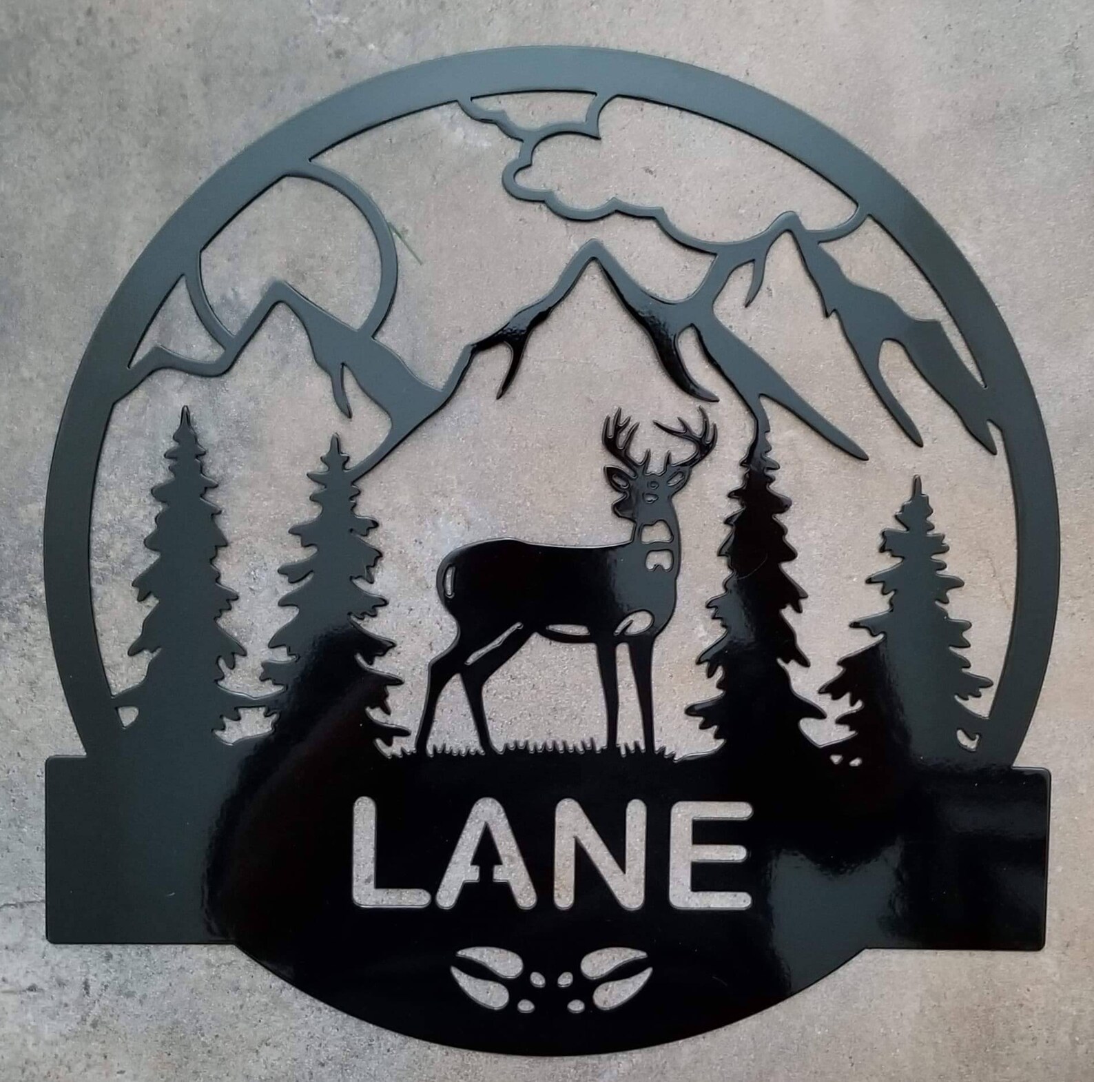 Deer Forest Mountains Metal Sign-Wall Decor-Patio Outdoor | Etsy