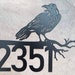 Crow Metal Address Sign, Front Porch House Numbers Plaque, Crow and ...
