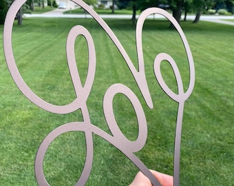 Metal Love Sign - Etsy