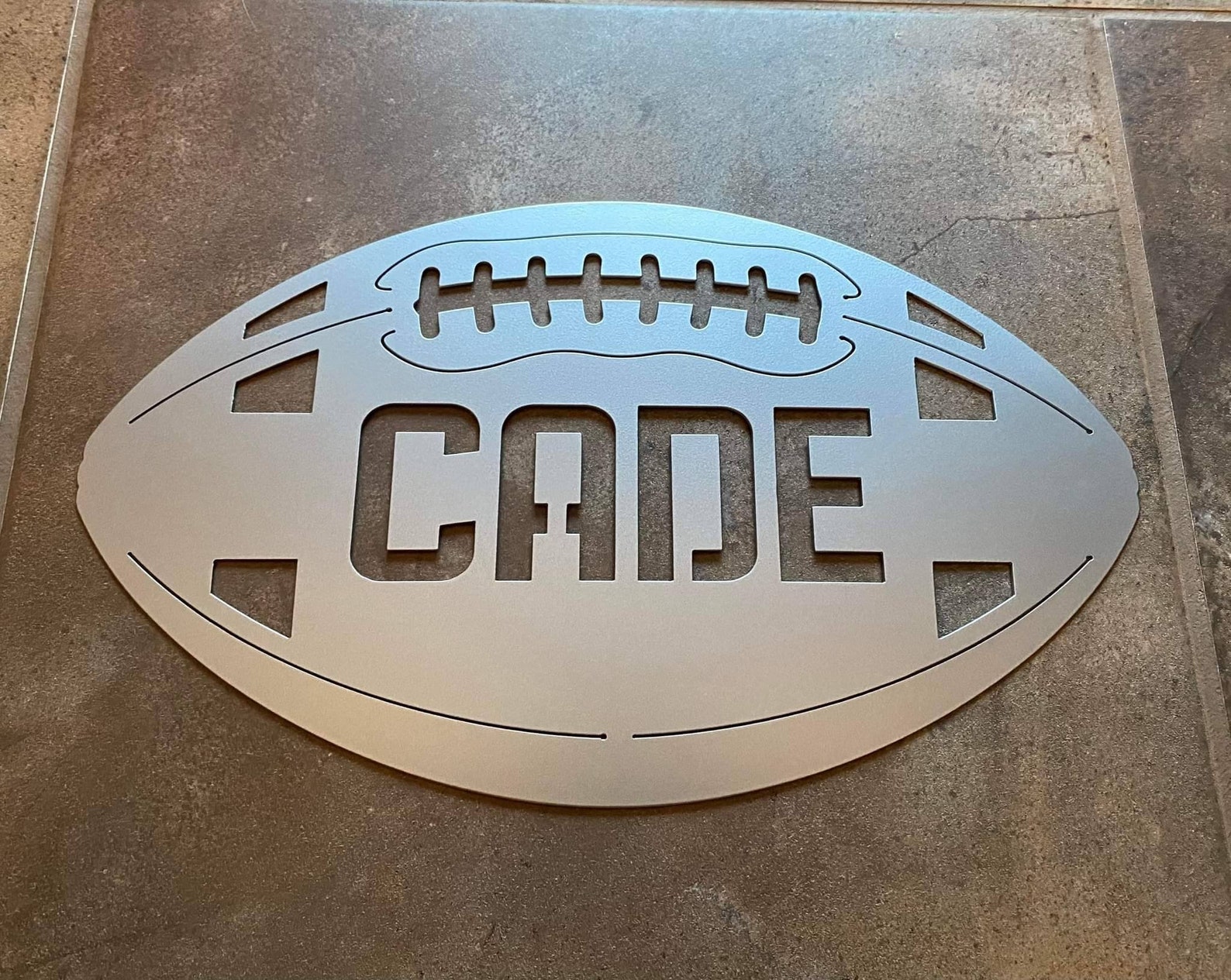 Personalized Football Metal Sign: Custom Name, Game Room Decor - Etsy