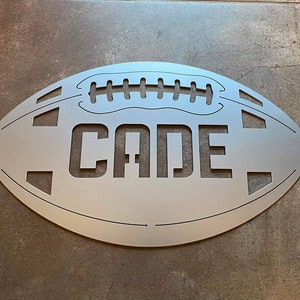 Personalized Football Metal Sign: Custom Name, Game Room Decor - Etsy