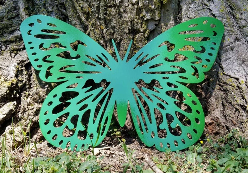 Metal Butterfly Wall Art: Powder Coated Outdoor Decor - Etsy