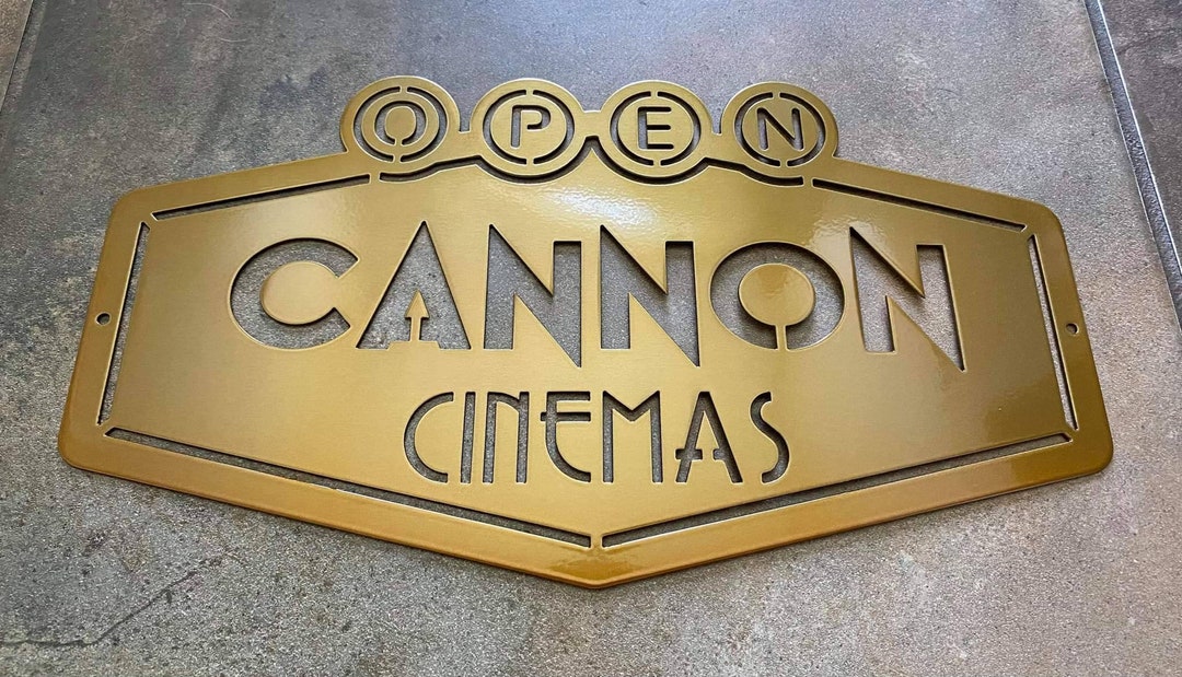 PERSONALIZED Open Cinemas Retro Movies Metal Sign - Home Theater Decor ...