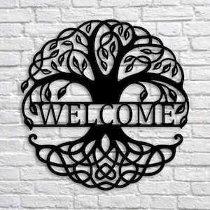Personalized Tree of Life - Welcome or Address Sign - Wall Decor ...