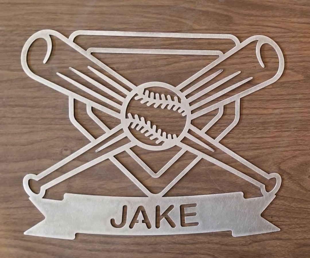 Personalized Baseball Metal Sign: Fan Wall Decor, Kid's Birthday Gift ...
