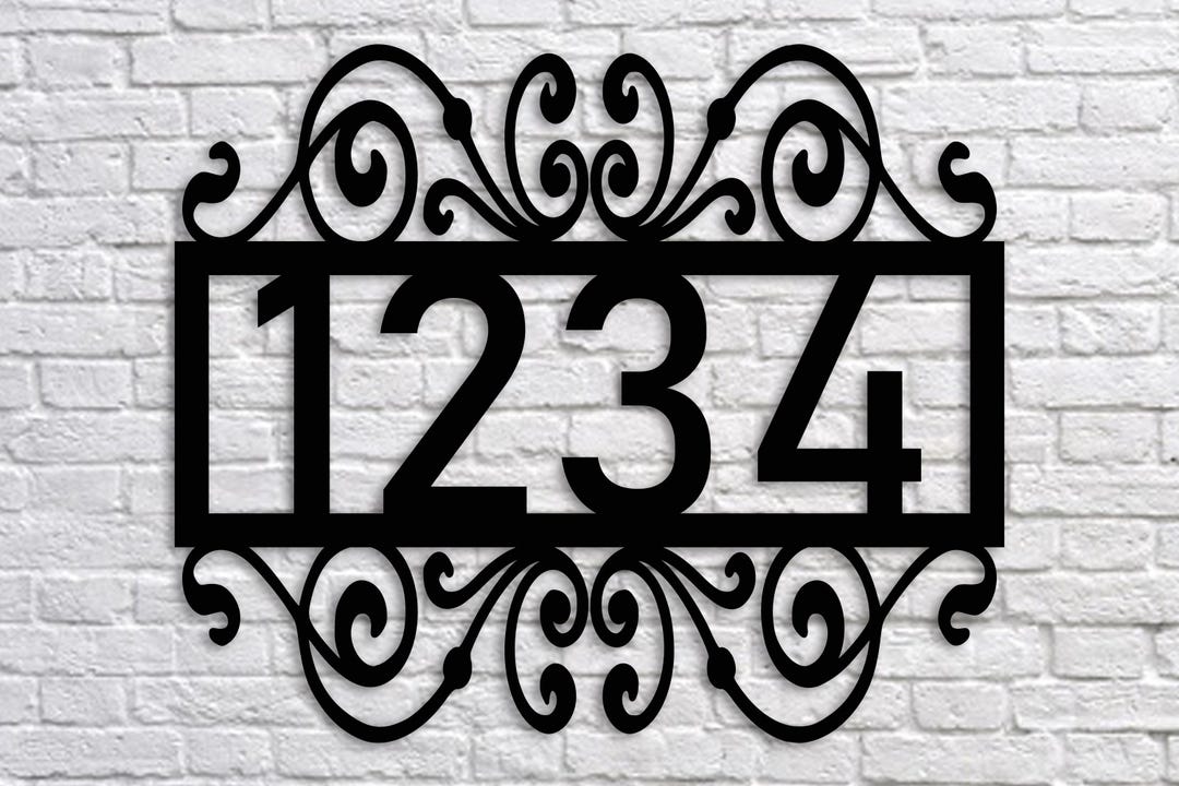 Custom Metal Address Sign, Metal House Numbers, Metal Address Plaque ...