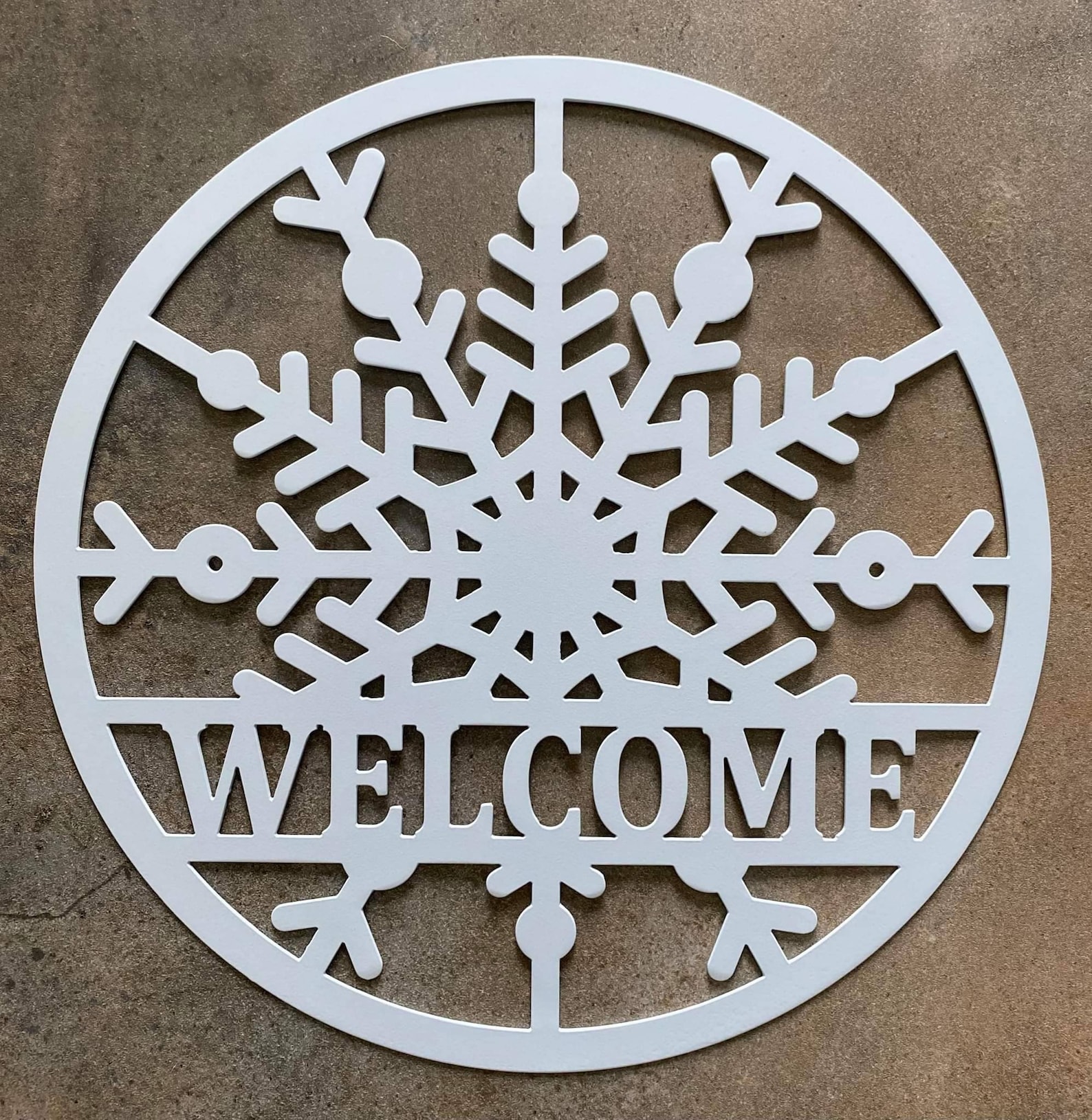 Personalized Snowflake Welcome Sign Metal Wall Decor Door - Etsy