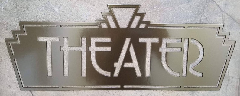 Retro Theater Metal Sign Home Theater Decor Father's - Etsy