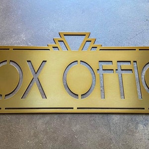 Retro BOX OFFICE Theater Metal Sign - Home Theater Decor - Movies Home ...