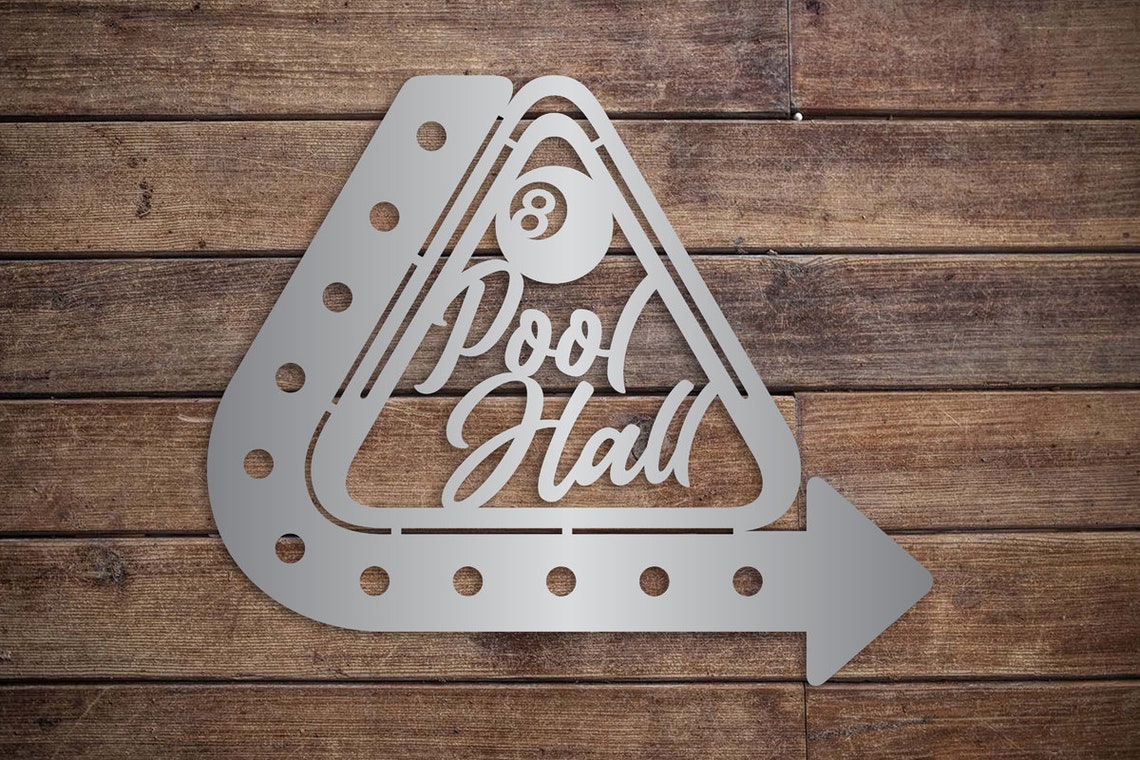 Pool Hall Sign Billiards Room Metal Sign Game Room Decor - Etsy